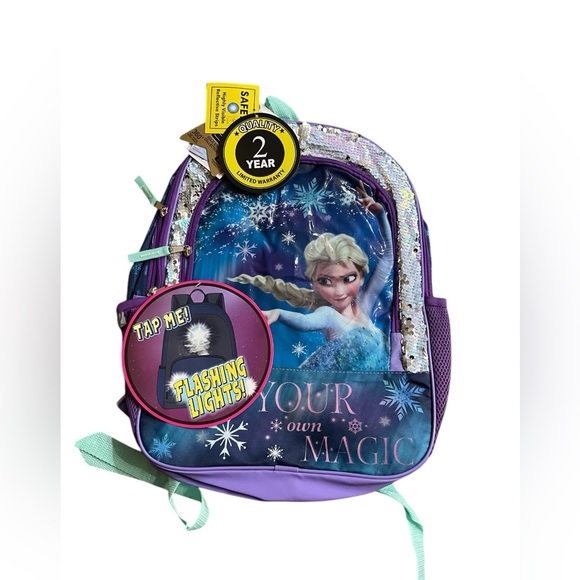 Disney | Accessories | Disney Elsa Frozen Sequin Flashing Lights ...
